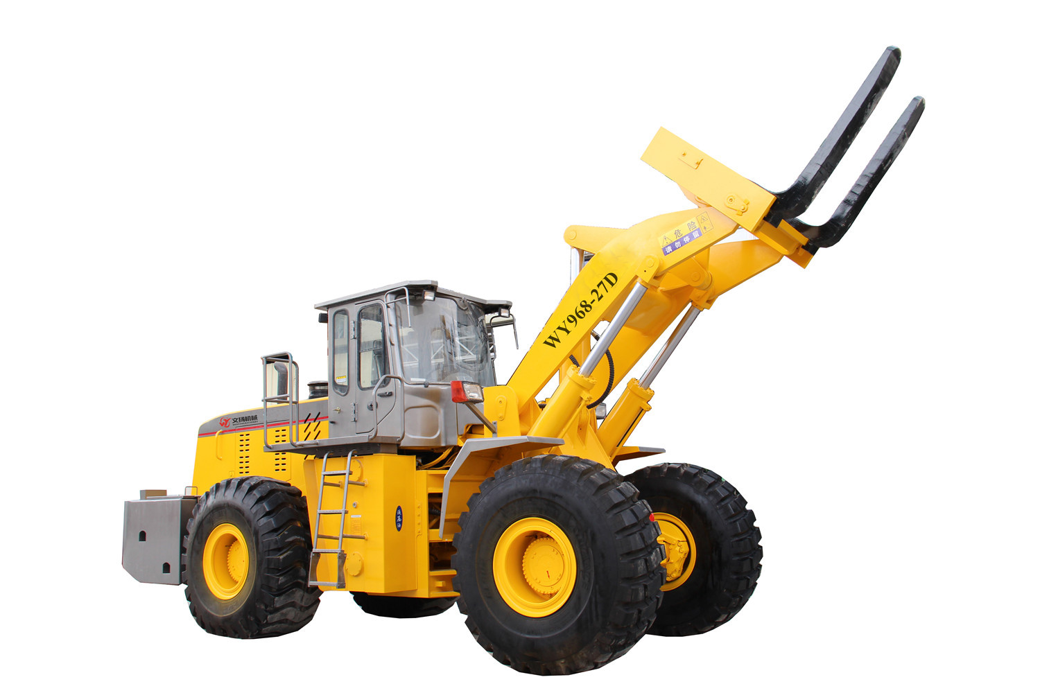 quarry machine lifting 27T stone block hydraulic forklift wheel loader ...